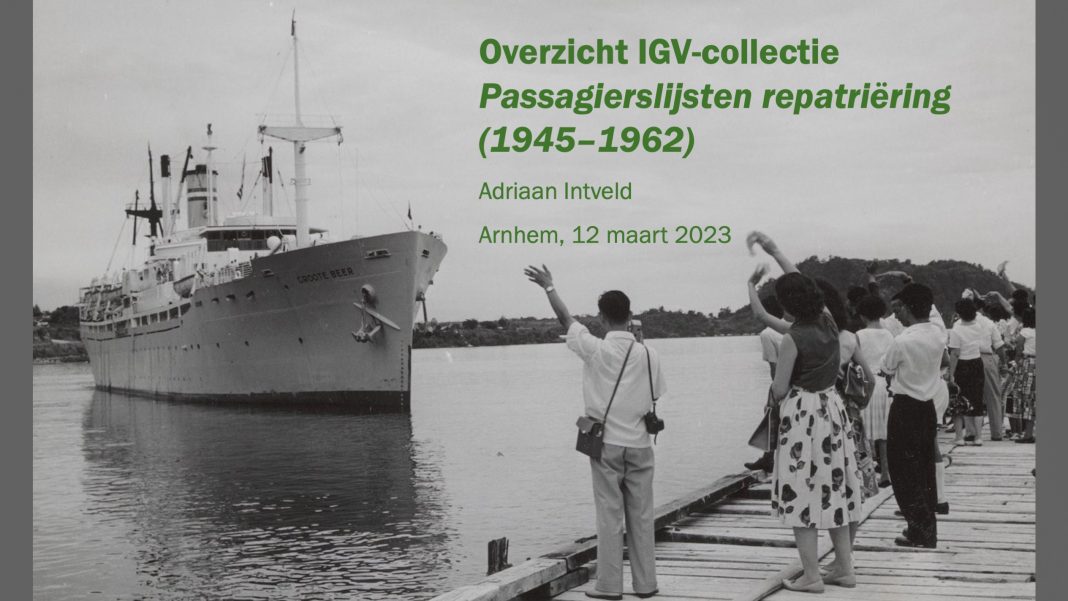 IGV-collectie Passagierslijsten repatriëring (1945–1962) - IGV